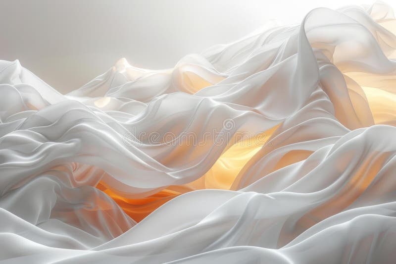 Abstract Drapery of White Fabric Stock Illustration - Illustration of ...