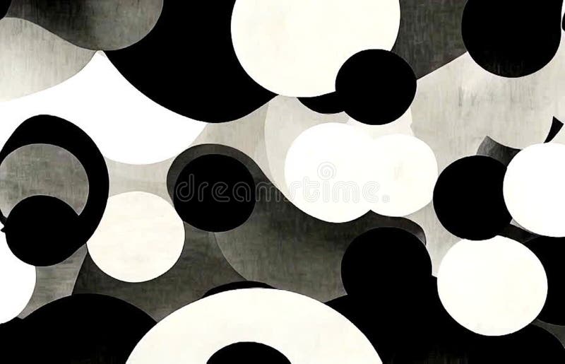 Abstract Drawing of Black and White Circles Stock Footage - Video of ...