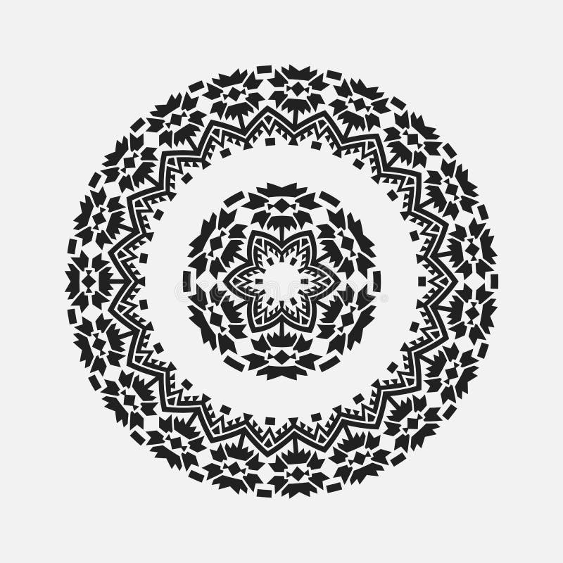 Abstract Drawing a Circular Pattern Flower Stock Vector - Illustration ...