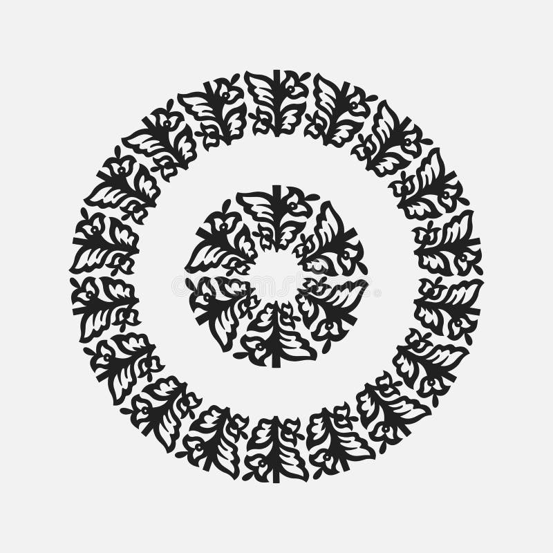 Abstract Drawing a Circular Pattern Flower Stock Vector - Illustration ...