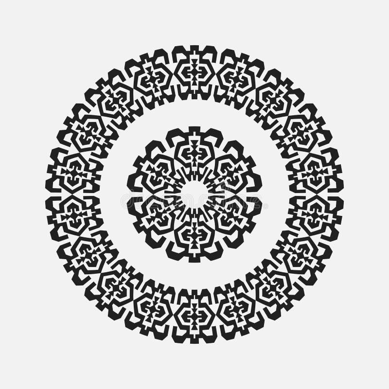 Abstract Drawing a Circular Pattern Flower Stock Vector - Illustration ...