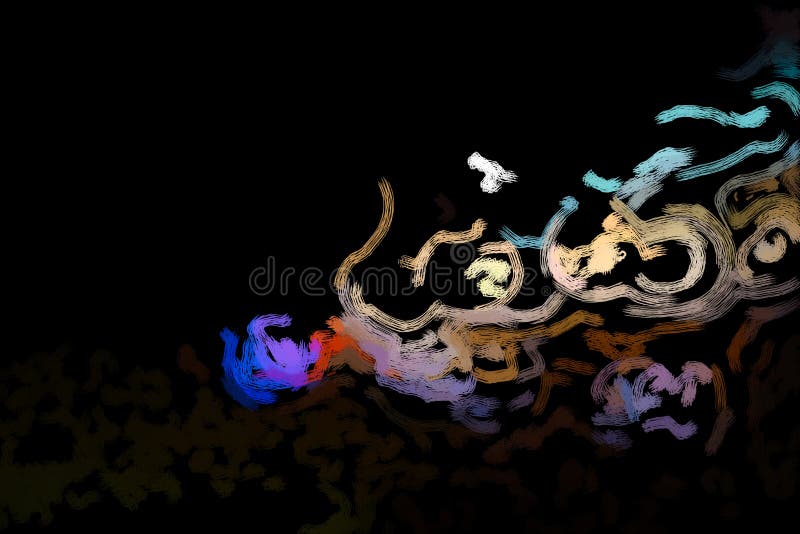Abstract Drawing on a Dark Background Stock Photo - Image of abstract ...