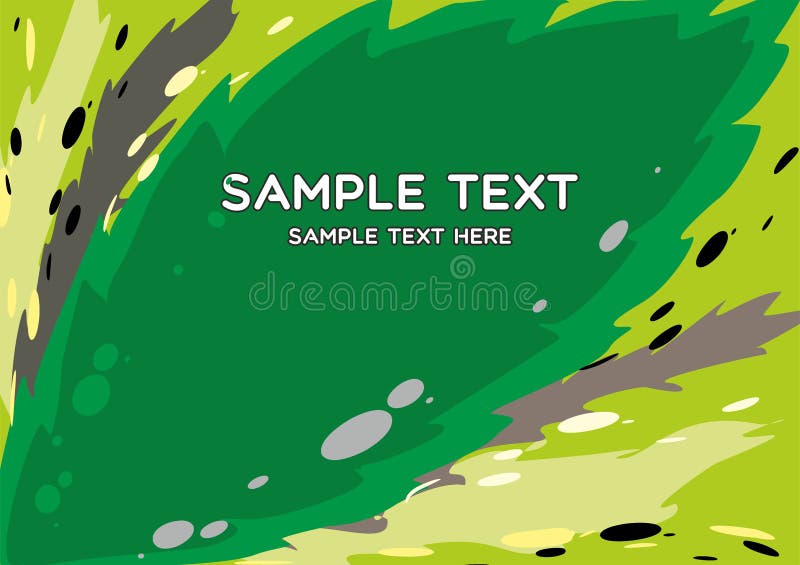 Abstract Drawing with Multi-colored Elements of Green and Light Green ...