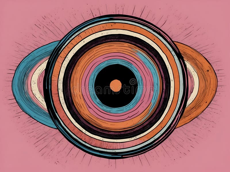 Rings of Saturn, Stunning View of the Gas Giant Illustration Stock ...