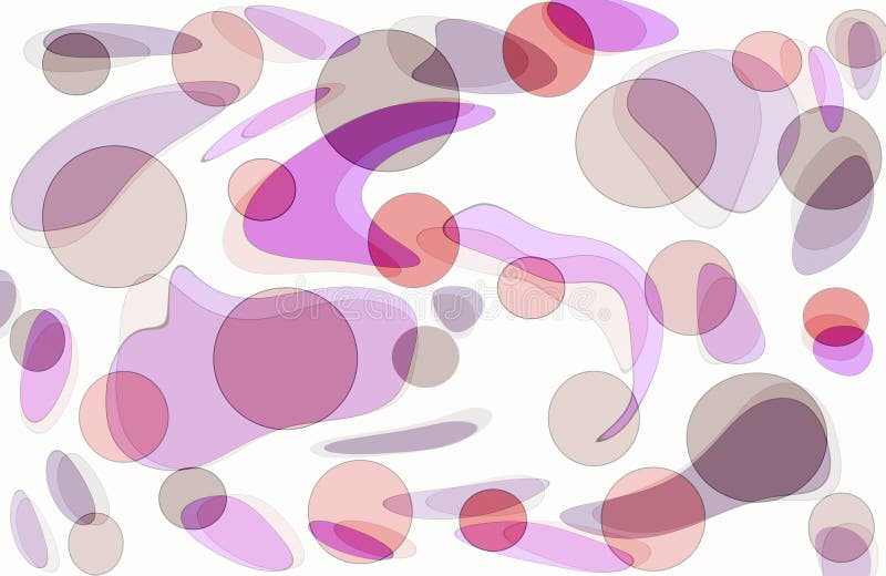 Abstract Drawing of Translucent Multicolored Bubbles of Different Sizes ...