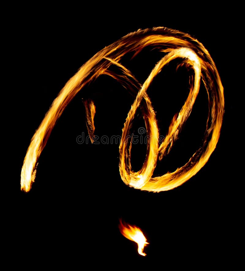 Abstract Drawings of Fire in Motion at Night Stock Photo - Image of ...