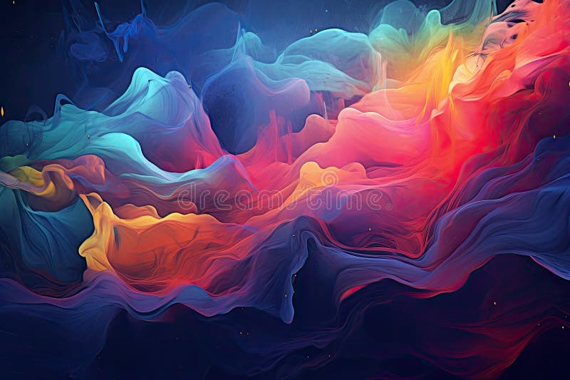 Abstract Dream Image Using Neon Colors Stock Illustration ...