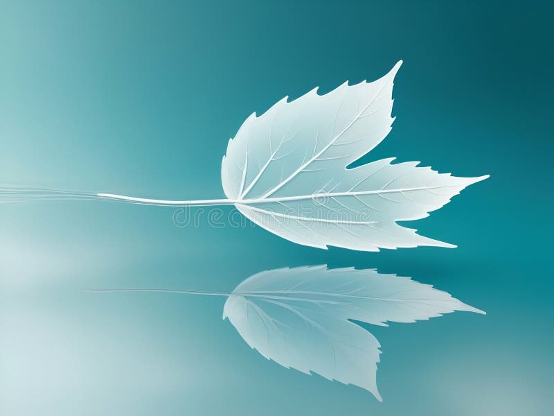 Abstract Dreamy Leaf Mirror Surface Reflection Turquoise Background ...