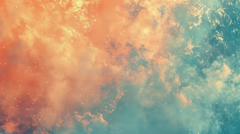 Abstract Dreamy Sky Texture: Gradient Cloudscape Background, Orange ...