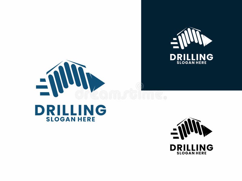 Abstract Drilling with Arrow Up Logo Design Icon Vector Template Stock ...