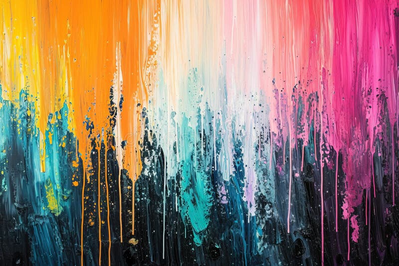 An abstract drip-painting stock illustration. Illustration of backdrop ...