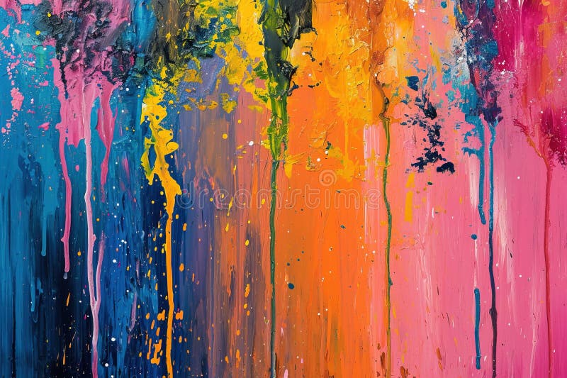 An abstract drip-painting stock illustration. Illustration of backdrop ...