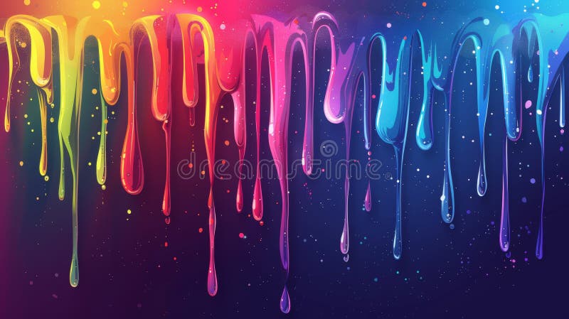 Abstract Dripping Paint Design with Vibrant Colors Stock Photo - Image ...