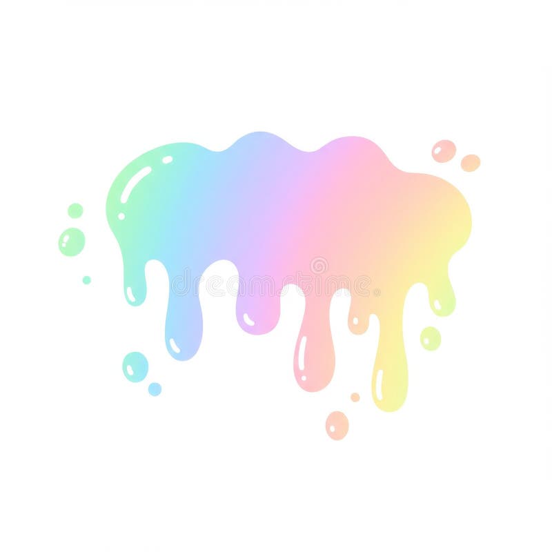 Abstract Dripping Pastel Rainbow Paint Stock Illustration ...