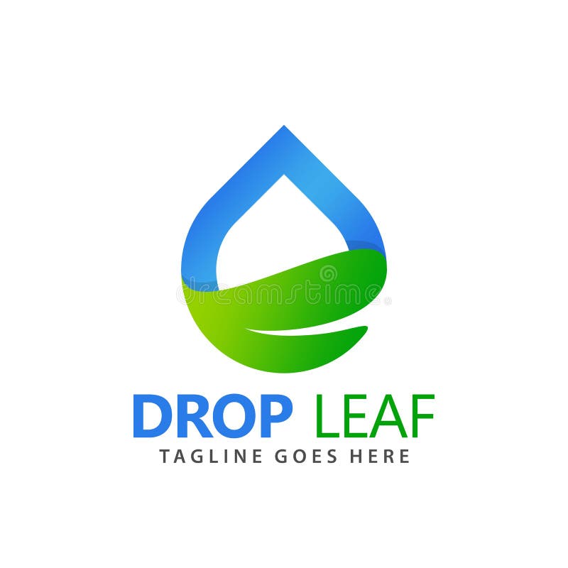 Abstract Drop Leaf Logos Design Vector Illustration Template Stock ...