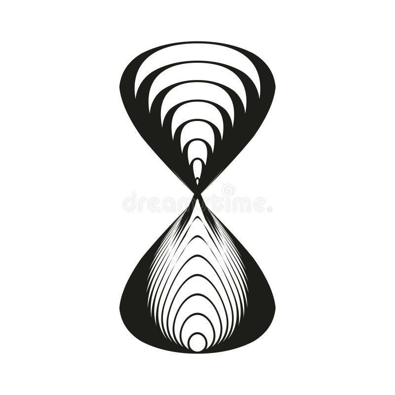 Abstract Drop Shape. Hourglass Curve Form. Black Vector Element ...