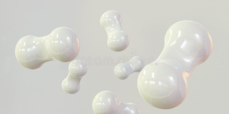 Abstract Drop Shape White Background 3d Render Illustration Stock ...
