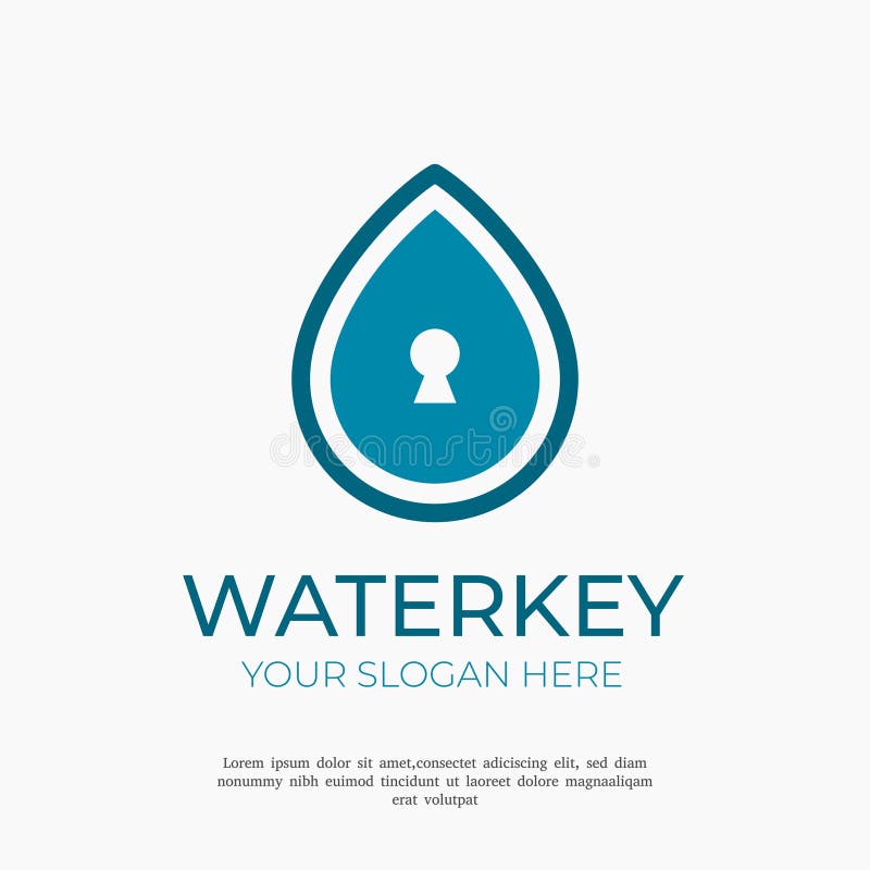 Abstract Drop Water Lock Logo Design Template Vector Stock Vector ...