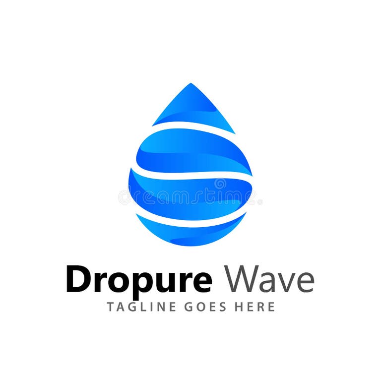 Abstract Drop Wave Logos Design Vector Illustration Template Stock ...