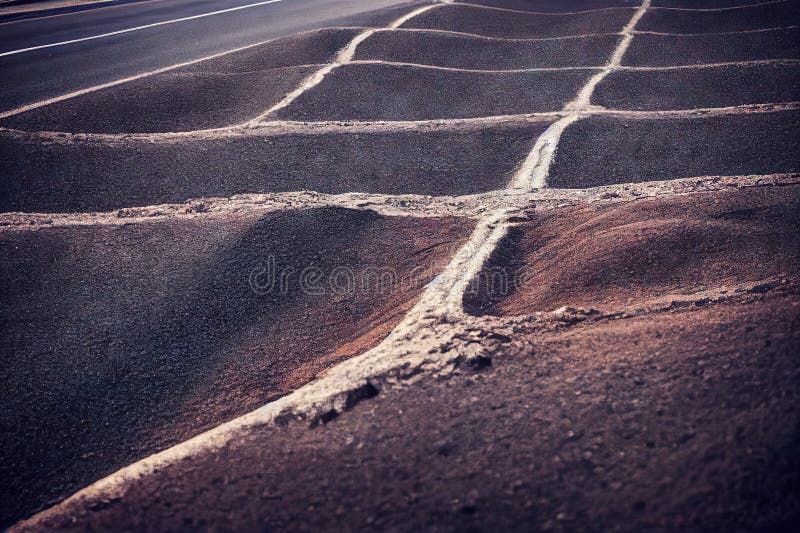 Abstract Dry Mud on Ground with Tracks Stock Illustration ...