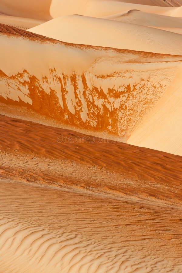Abstract Dune Patterns in the Empty Quarter Stock Photo - Image of east ...