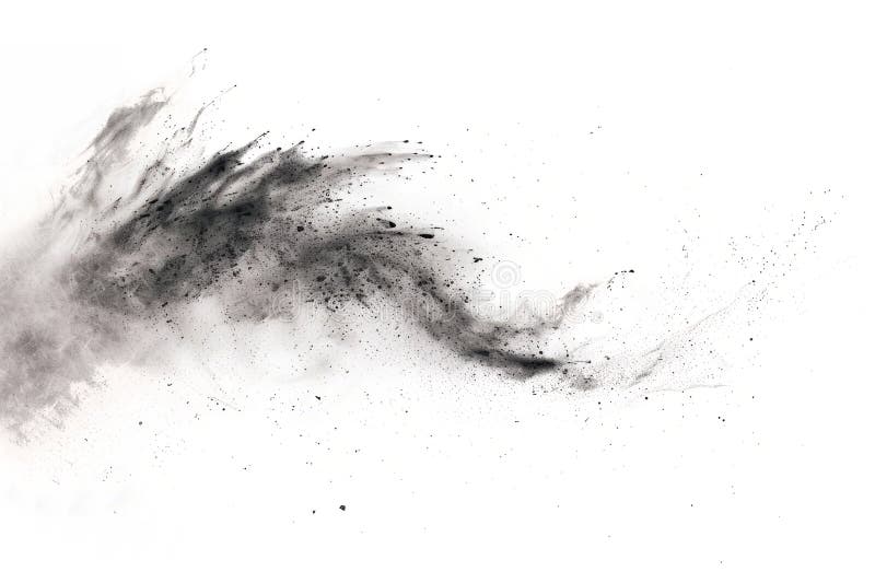 Abstract Dust Devil with Scratches on a White Background. Stock Photo ...