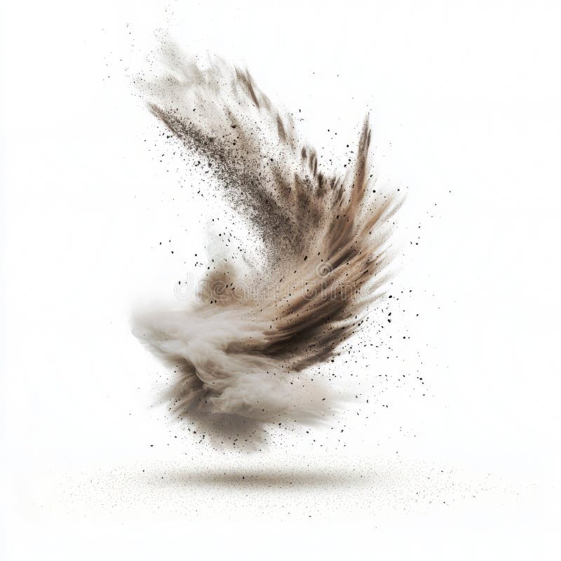 Abstract Dust Devil with Scratches on a White Background. Stock Photo ...