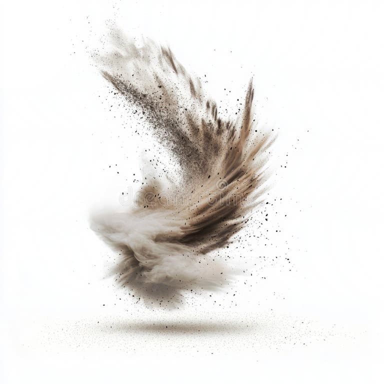 Abstract Dust Devil with Scratches on a White Background. Stock Photo ...