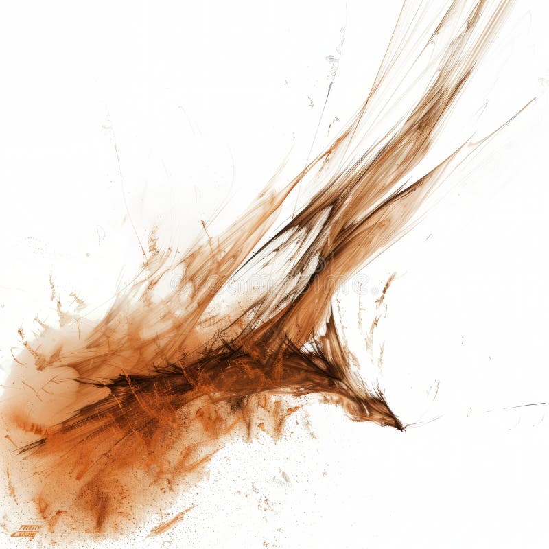 Abstract Dust Devil with Scratches on a White Background. Stock Photo ...