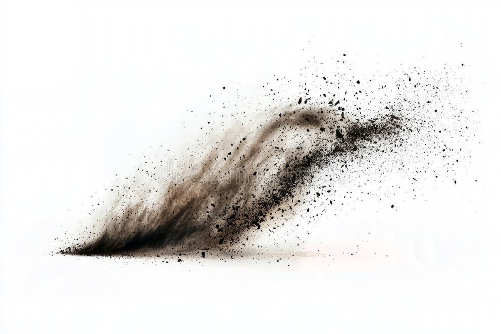 Abstract Dust Devil with Scratches on a White Background. Stock Photo ...