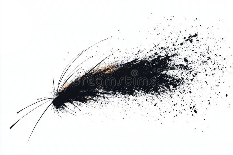 Abstract Dust Devil with Scratches on a White Background. Stock ...