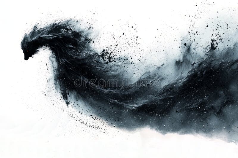 Abstract Dust Devil with Scratches on a White Background. Stock Image ...
