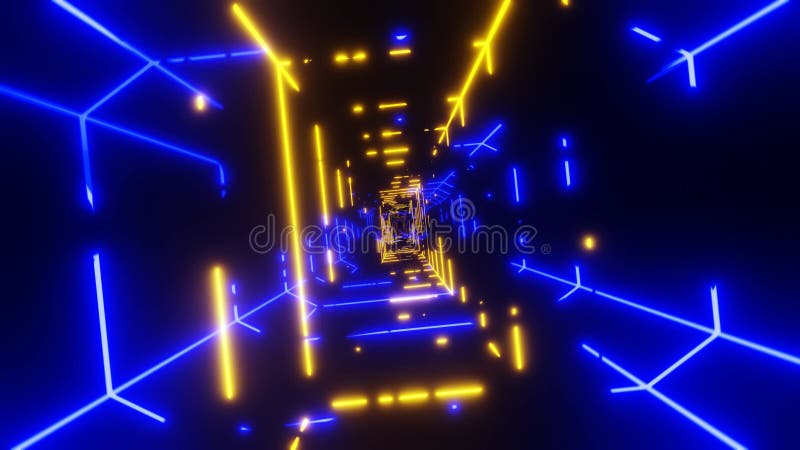 Abstract Dynamic Animation of a Neon Grid. Stock Footage - Video of ...