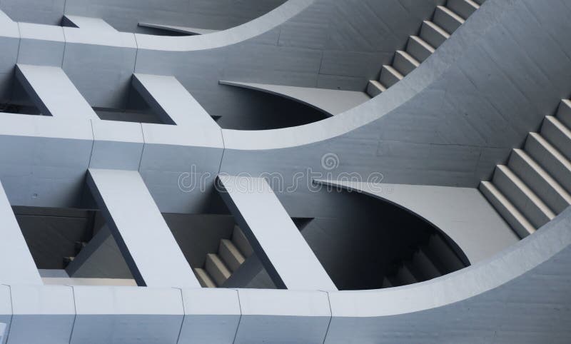 Abstract Dynamic Architecture Stock Image - Image of color, geometric ...