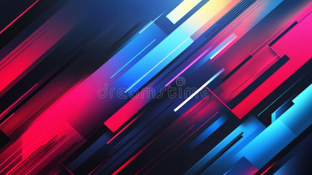 Abstract Dynamic Background with Bright Red Blue Streaks Stock ...