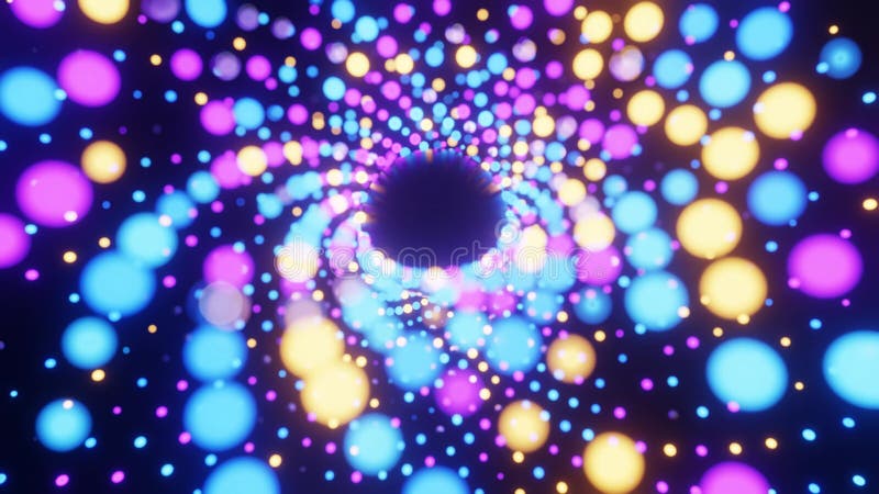 Abstract Dynamic Background with Colorful Neon Swirly Bokeh Pattern in ...