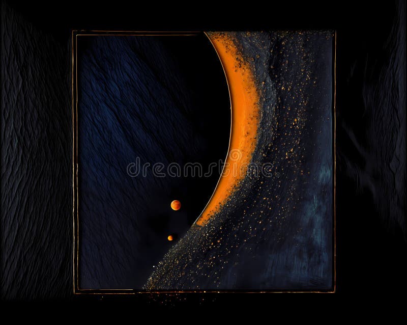Abstract Dynamic Background Texture. Blue and Orange Science Fiction ...