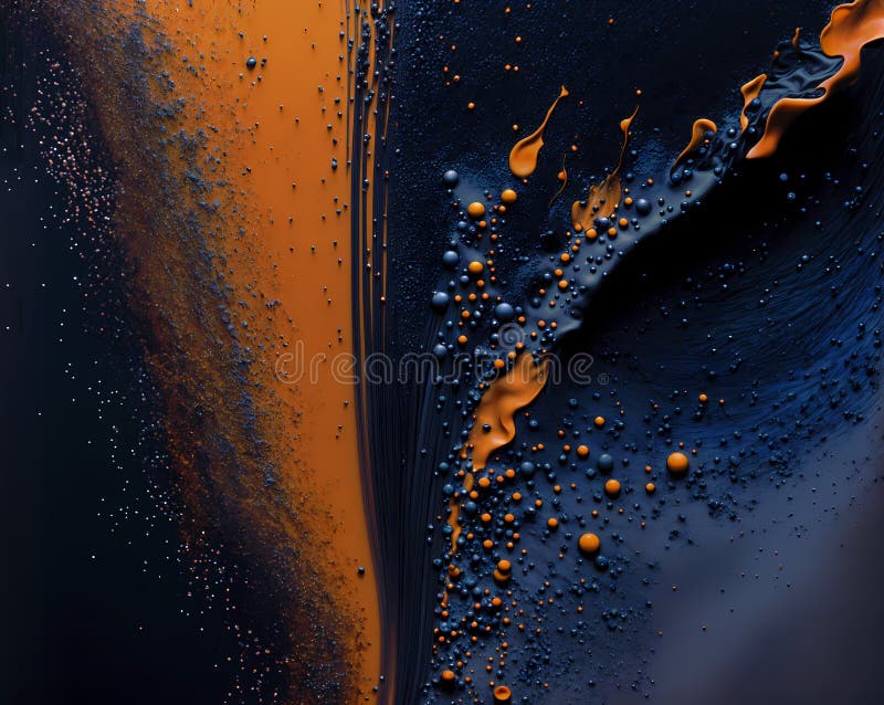 Abstract Dynamic Background Texture. Blue and Orange Science Fiction ...