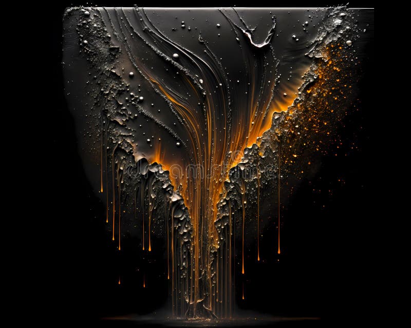 Abstract Dynamic Background Texture. Golden Science Fiction Style Stock ...