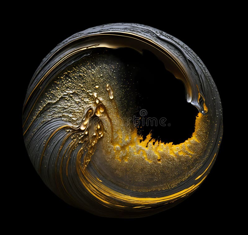 Abstract Dynamic Background Texture. Golden Science Fiction Style Stock ...