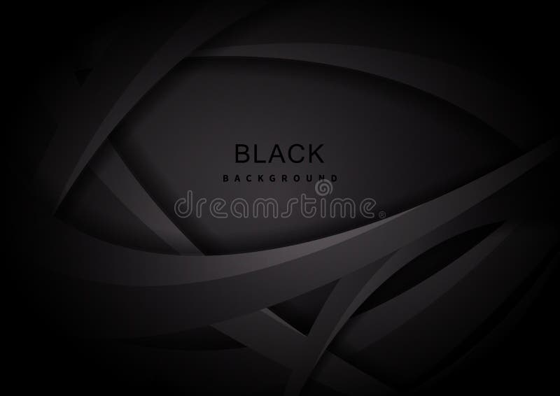Abstract Dynamic Black and Gray Curve Layer Bckground. Template Design ...
