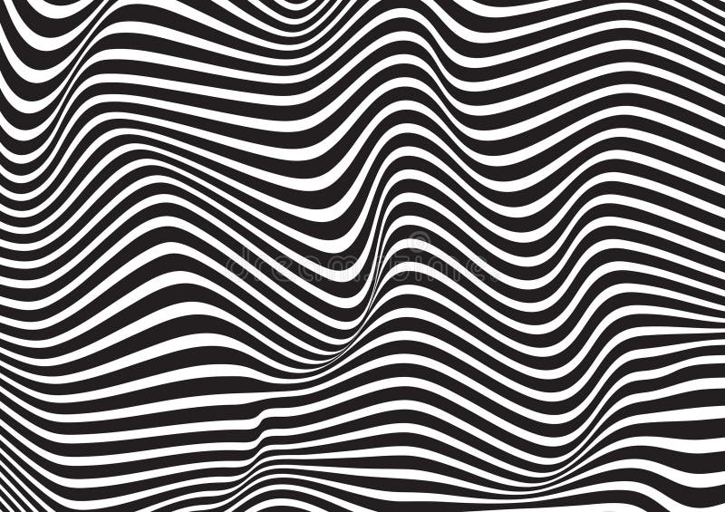Abstract Dynamic Black and White Striped Lines Pattern Background ...