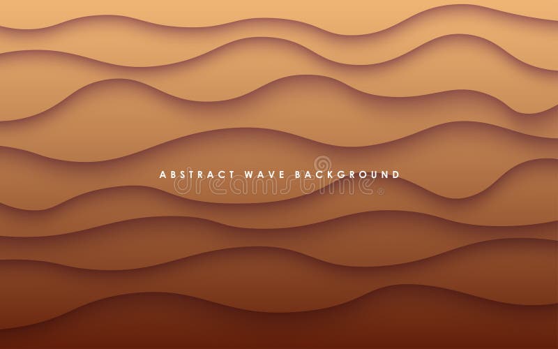 Abstract Dynamic Brown Wavy Shape Shadow Background. Stock Vector ...