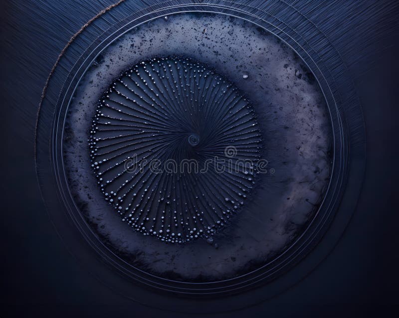 Abstract Dynamic Circles Background Texture. Blue Science Fiction Style ...