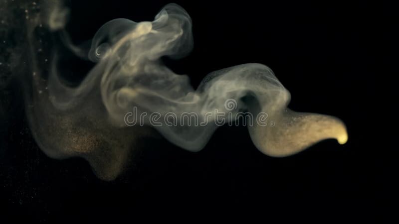 Abstract Dynamic Cloud of Dust Particles Dispersing Against Black ...