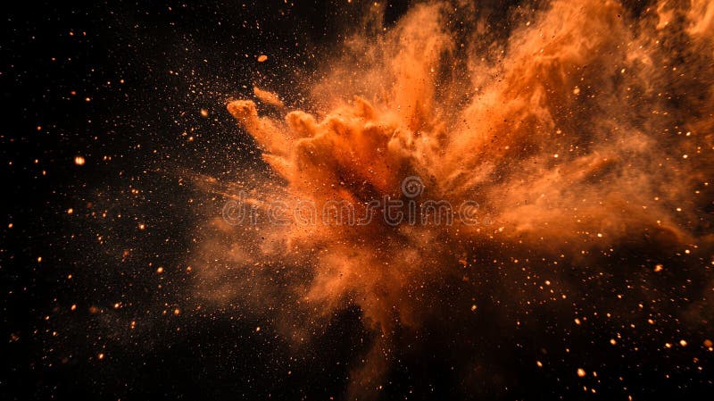 Abstract Dynamic Cloud of Dust Particles Dispersing Against Picture ...