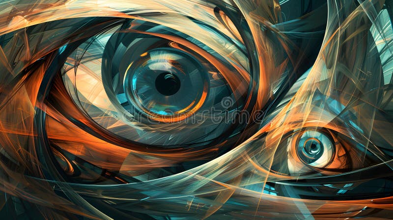 Abstract Dynamic Composition Drawing with Vibrant Colors and Bold ...