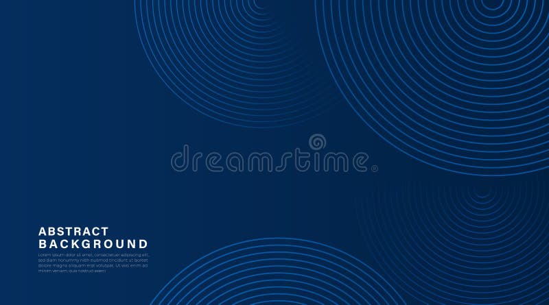 Abstract Dynamic Dark Blue Gradient Circles Lines Background. Modern ...