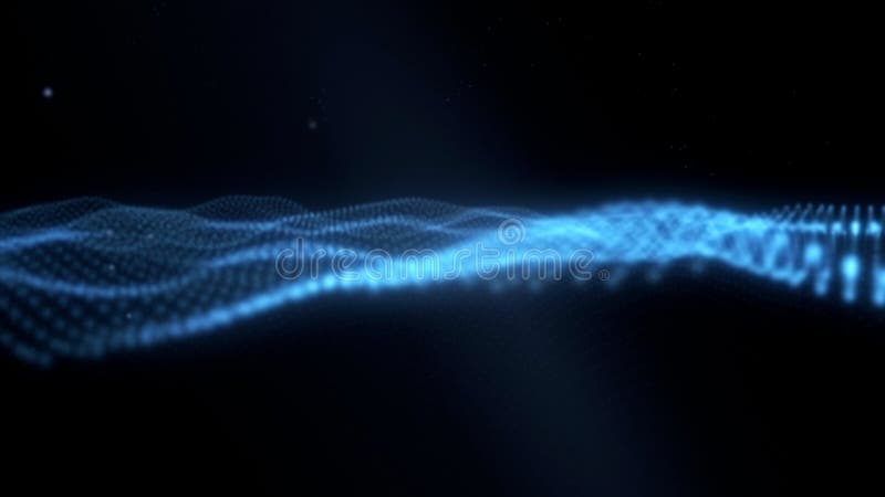 Abstract Dynamic Digital Particle Wave Patterns with Glowing Light Effect, Abstract Background ...