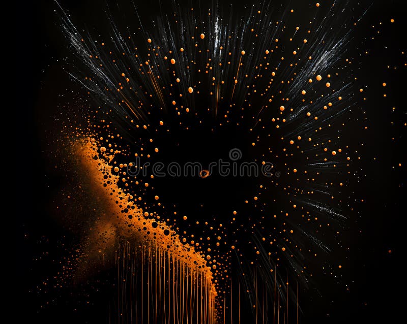 Abstract Dynamic Dispersion Effect Background for Texture. Orange ...